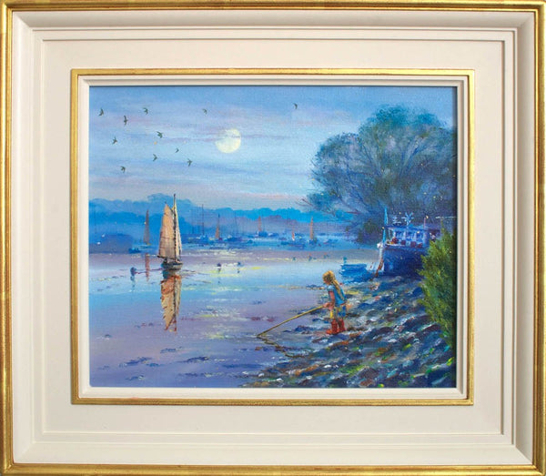 Exploring in the Silvery Light. By Artist Ted Dyer. Original Painting ...