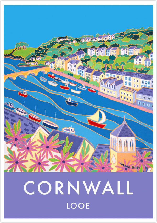 Looe, Cornwall. Wall Art Travel Poster Prints. Framed or Unframed ...